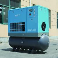 China 16bar 15HP 11kW Integrated Screw Air Compressor for Fiber Laser Cutting Machine 500L Tank for sale