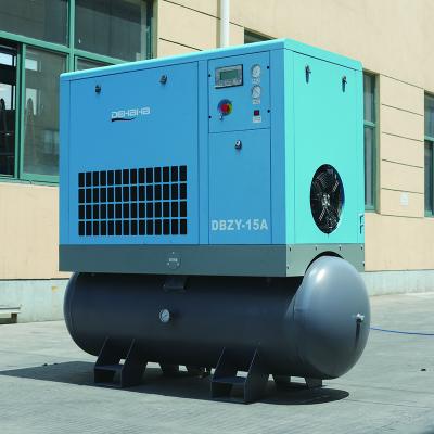 China 16bar 15HP 11kW Integrated Screw Air Compressor for Fiber Laser Cutting Machine 500L Tank for sale