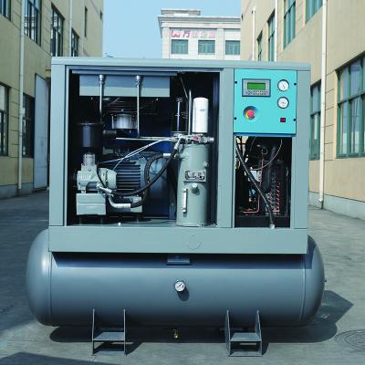 China 16 Bar 11kW 15 HP Screw Air Compressor All In One With Dryer 500L Tank for sale