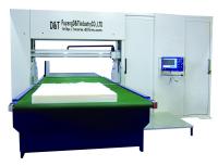 China 40m/Min Foam Upright CNC Dual Blade Sponge Cutting Machine Cut 3D Shapes for sale