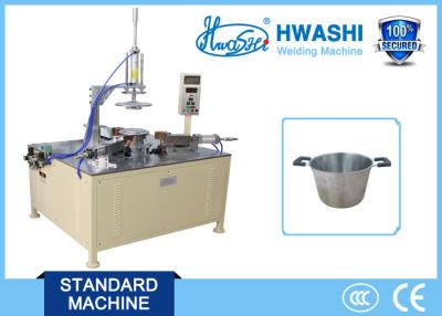 China Horixontal Type Resistance Stainless Steel Milke Pot Handle Spot Welder Machine for sale