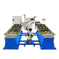 China Hwashi Industrial MIG Welding Robots Beam Welding Robot For Storage Rack Frame for sale