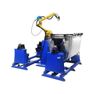 China Galvanized Steel Big Rubbish Bin Welding Robot Configure Laser Seam Tracking System for sale
