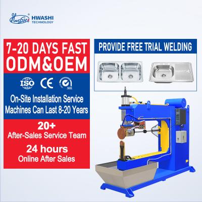 China Manual Horizontal Hwashi Welding Machine Stainless Steel Water Tank Resistance Rolling for sale