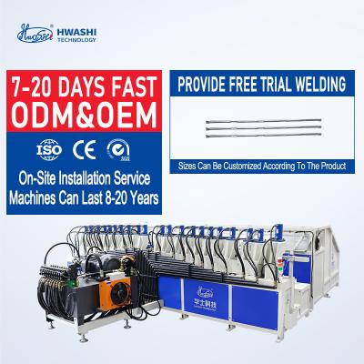 China Hwahsi Automatic Long Tube Pressing And Forming Machine For IBC Stainless Steel Frame for sale