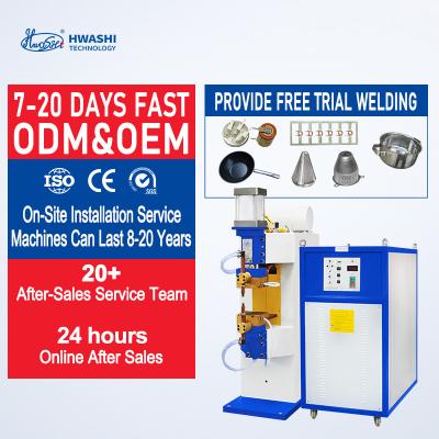 China Hwashi Stainless Steel Kitchen Utensils Spot Welder Resistance Welding Machine for sale