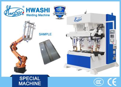 China Steel Cabinet Corner Automatic Spot Welding Machine With Loading Robot for sale