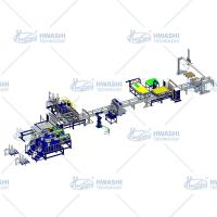 China Hwashi Automatic Wire Machine Wire Mesh Deck Shelving Automatic Production Line for sale