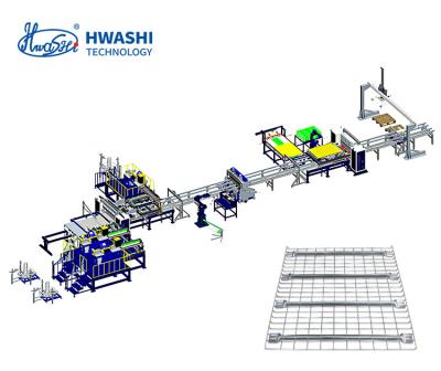 China Hwashi Upgrade Your Production Process with Automatic Cage Welding Machine for Wire Mesh Deck Shelving for sale
