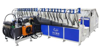 China Hwahsi Fully Automatic IBC Tube Pressing and Forming Machine with Hydraulic Pressing and Pipe End Shrinking for Stainless Steel Frame for sale