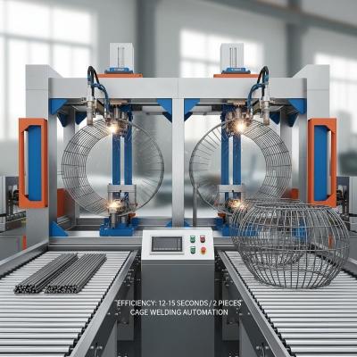 China Efficiency 12 to 15 seconds per 2 pieces Cage Welding Automation platform delivering high welding and optimized workflow for sale