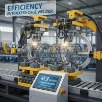 China Efficiency 12 to 15 seconds per 2 pieces Automated Cage Welder incorporating Cage Welding Method to optimize welding time for sale