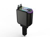 China DC12V - 24V Max 5.0A Super Fast Car Charger With Stretchable Cables For Digital Device for sale