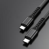 China Braided 60W / 100W USB Type C To C Cable 1m 2m Fast Charging Data Cable for sale