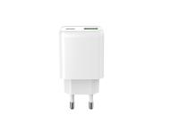 China GaN Fast Charge Wall Charger 2 Port USB A Type C Adapter 20W 30W 45W OEM for sale