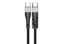 China Black Braided Magnetic USB Cable USB C To USB C Phone Charger Cable Customized for sale