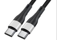 China Black Braided Magnetic USB Cable USB C To USB C Phone Charger Cable Customized for sale