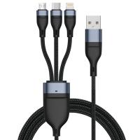 China Customized 4-in-1 Braided Charging Cable for Fast Charging iOS Android OEM Supported for sale