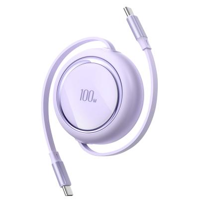 China Retractable Magnetic Dual USB-C Data Cable CC60W PVC Compact Convenient for sale