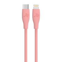 China Charming Flower Silicone Charging Cable Embellished Purple USB - C/Lightning Cable for sale