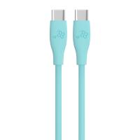 China Charming Flower Silicone Charging Cable Embellished Purple USB - C/Lightning Cable for sale