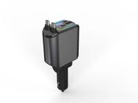 China Retractable Cable 4 In 1 USB Car Charger 120W Fast Car Phone Charger for sale