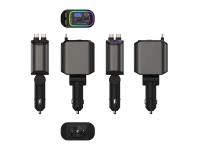 China Retractable Cable 4 In 1 USB Car Charger 120W Fast Car Phone Charger for sale