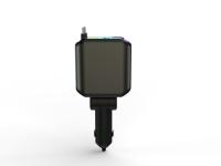 China Retractable Cable 4 In 1 USB Car Charger 120W Fast Car Phone Charger for sale