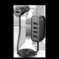 China Multi Port ABS Fast Charging Car Charger With Extension Cord 120W Lighter Switch Plug for sale