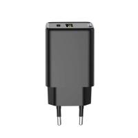China Black GaN USB Charger 45W USB A Wall Charger Fast Type C Charging Block Plug for sale