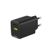 China Black GaN USB Charger 45W USB A Wall Charger Fast Type C Charging Block Plug for sale