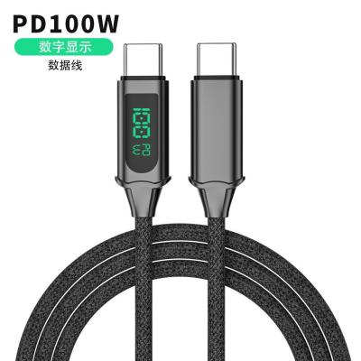 China USB 2.0 Type C To C Braided Charging Cable 100 Watt Fast Charging Transfer Speed for sale