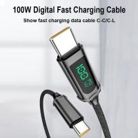 China USB 2.0 Type C To C Braided Charging Cable 100 Watt Fast Charging Transfer Speed for sale