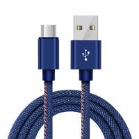 China Customized Denim Braided USB to Micro USB Charging Cable and Durable for sale