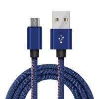 China Customized Denim Braided USB to Micro USB Charging Cable and Durable for sale