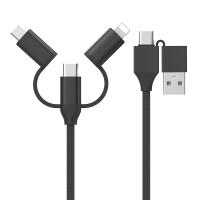 China 5 In 1 Braided Charger Cable 60W Output 480Mbps Transfer Speed 1M Length for sale