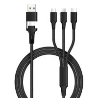 China 5 In 1 Braided Charging Cable 60W Output 480Mbps Transfer Customizable Length for sale