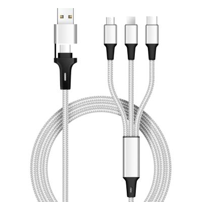 China 1M 4-in-1 Braided Multi-Interface Data Charging Cable The Perfect Solution for Customized Needs for sale