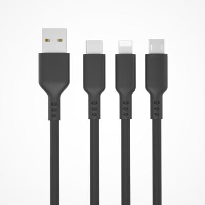China Customizable TPE Multi Charging Cable 3 In 1 1M Length OEM / ODM Support for sale