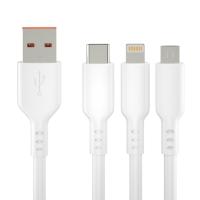 China Customizable TPE Multi Charging Cable 3 In 1 1M Length OEM / ODM Support for sale