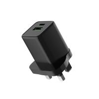 China GaN USB A Wall Charger Dual Port PD Power Delivery Fast Type C Charging Block Plug OEM for sale