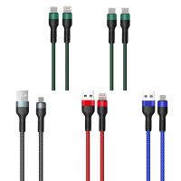 China 5V 2A / 5V 3A Braided Charging Cable for Lightning / Android / Type C Devices 1M Length High-Speed Data Transfer Customizable for sale