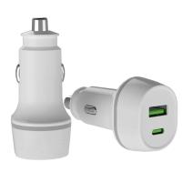 China Aluminum Alloy Type C USB Car Charger PD 45W Dual QC 3.0 Car Charger for sale