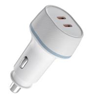 China Aluminum Alloy Type C USB Car Charger PD 45W Dual QC 3.0 Car Charger for sale