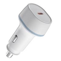 China Aluminum Alloy Type C USB Car Charger PD 45W Dual QC 3.0 Car Charger for sale