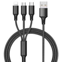 China 2A / 3A 1M Braided Charging Cable Data Transfer Speed 480Mbps Customized for sale