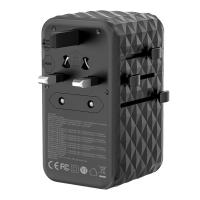 China AC100V - 250V Worldwide Power Adapter 120W International USB A USB C Wall Charger for sale