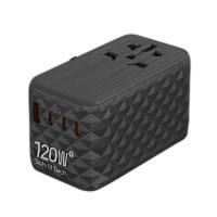China AC100V - 250V Worldwide Power Adapter 120W International USB A USB C Wall Charger for sale