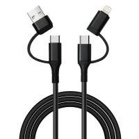 China Customized Multi Function Fast Data Transfer Cable 1M USB A / Type C To Lightning / Type C for sale