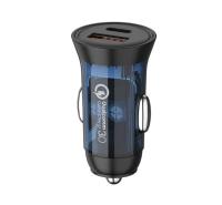 China Universal Dual Port Car Charger QC 3.0 50W PD Quick Power Type C USB Car Charger for sale
